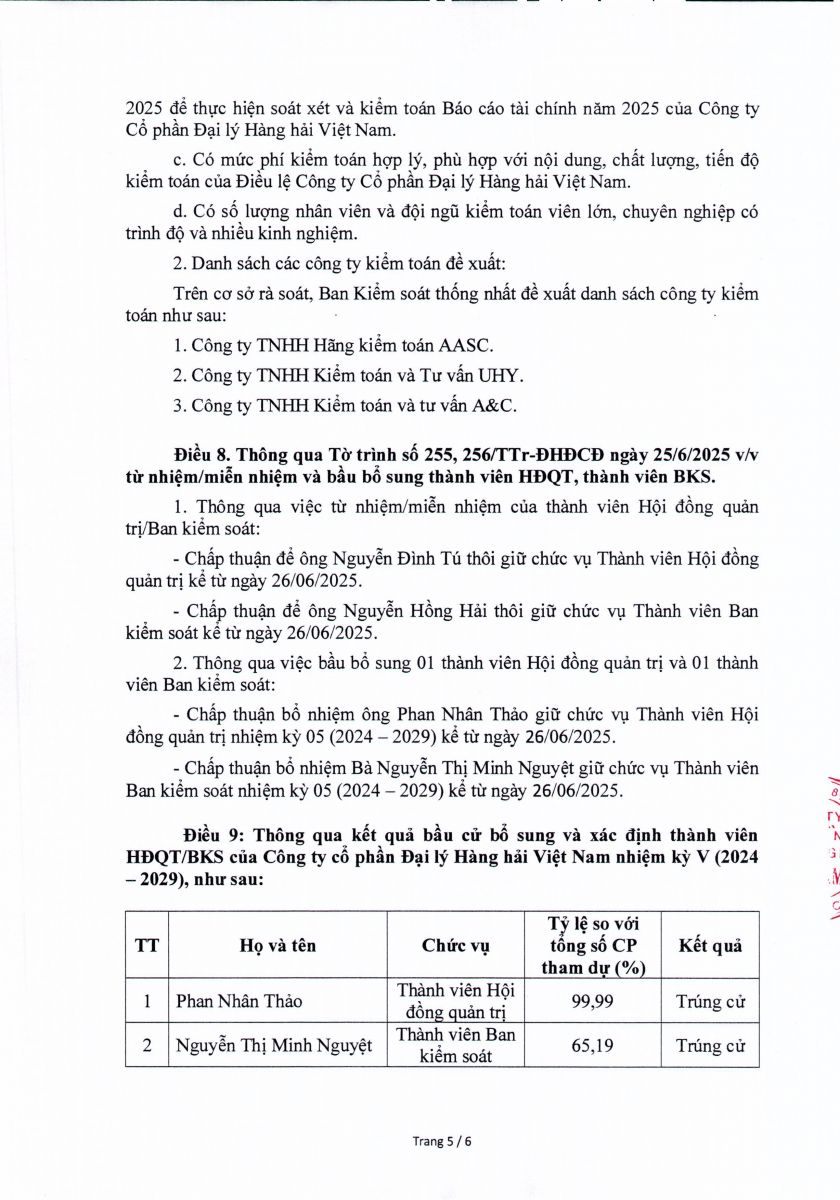 CHỐT DANH SÁCH CỔ ĐÔNG ĐỂ CHI TRẢ CỔ TỨC NĂM 2024